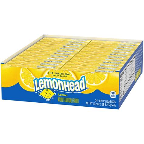 Lemonhead Lemon Candy 8 Oz Box Case Of 24 Artofit