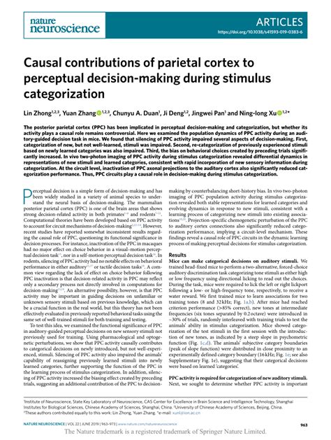 Causal Contributions Of Parietal Cortex To Perceptual Decision Making