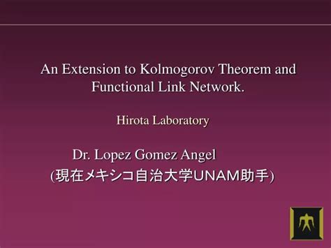 Ppt An Extension To Kolmogorov Theorem And Functional Link Network Powerpoint Presentation