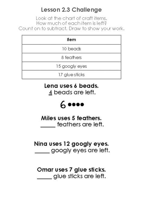 Into Math Module 2 First Grade Challenge Packet By Teach Tiny Minds