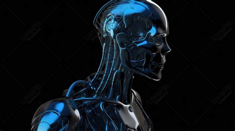 검정색 배경의 X레이에서 인공 지능 사이보그 또는 로봇의 놀라운 3d 렌더링 컴퓨터 기술 배경 자동적 인 배경 놀라 배경 이미지 Hd 컴퓨터 기술 자동적 인 놀라