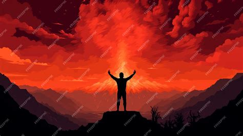 Premium Photo Simplistic Drawing Of A Ending Of The World Behind A