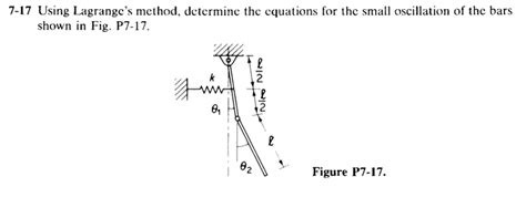 solved 7 17 using lagrange s method determine the equations