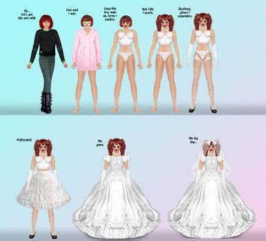 Babe Bride Doll Sequence Square Version By Shyvicky Transgender Comic Bride Dolls Bride