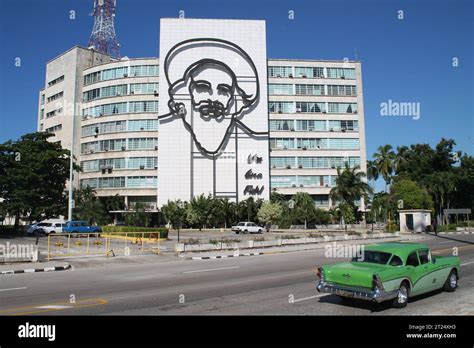 Plaza De La Revolucion Havana Cuba Where Classic Cars Meet