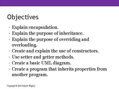 Chapter 9 Classes Objects 2 Objectives Explain Encapsulation
