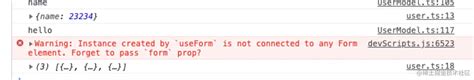 解决Warning Instance created by useForm is not connect to any Form element 掘金