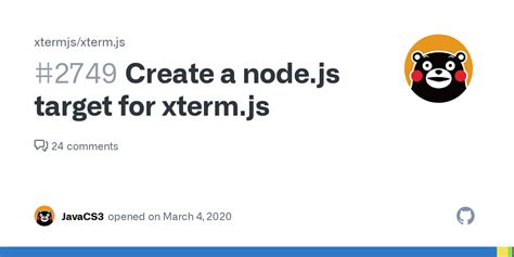 Create A Node Js Target For Xterm Js Issue Xtermjs Xterm Js GitHub
