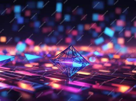 Premium Photo Abstract 3d Rendering Flying Geometric Shapes