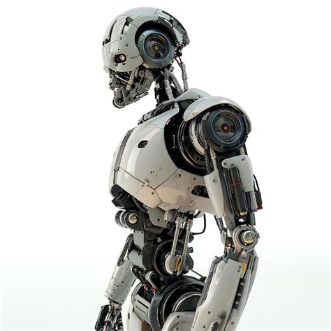 Premium Photo Humanoid Robot Isolated On White Background