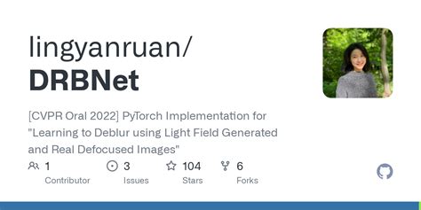 GitHub - lingyanruan/DRBNet: [CVPR Oral 2022] PyTorch Implementation for "Learning to Deblur ...