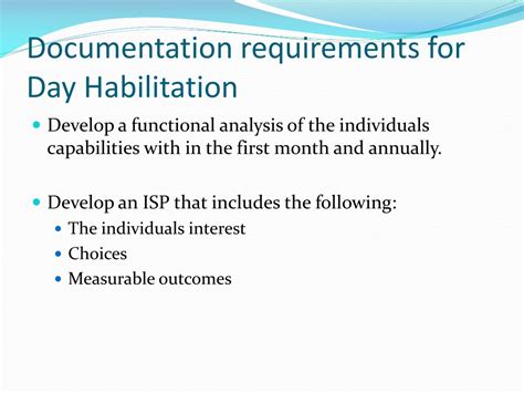 Ppt Comprehensive Documentation Requirements For Habilitation Services Powerpoint Presentation