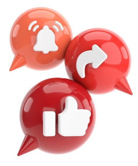 Premium Photo Like Share Subscribe Icon 3d Illustration