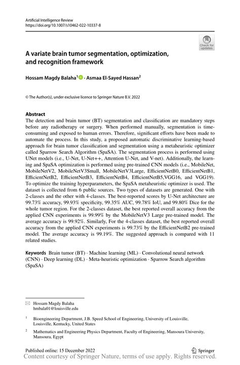 A Variate Brain Tumor Segmentation Optimization And Recognition