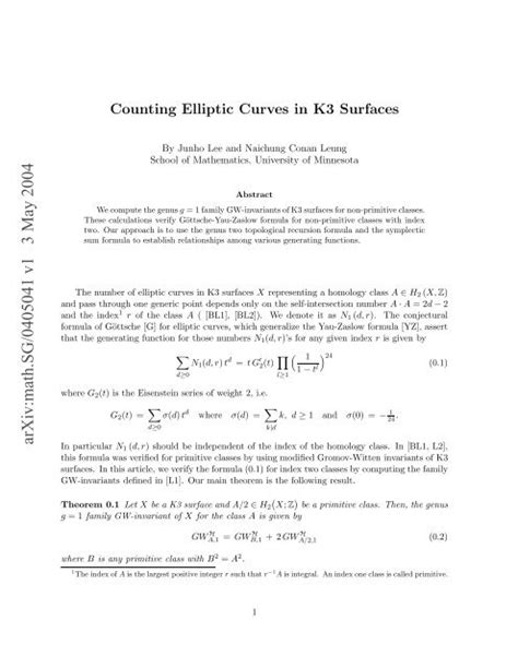 Counting Elliptic Curves In K3 Surfaces