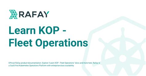 Learn Kop Fleet Operations Rafay Product Documentation