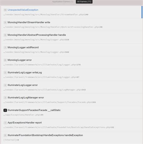 initial startup of snipe it results in permission error on `laravel log