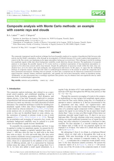 Pdf Composite Analysis With Monte Carlo Methods An Example With