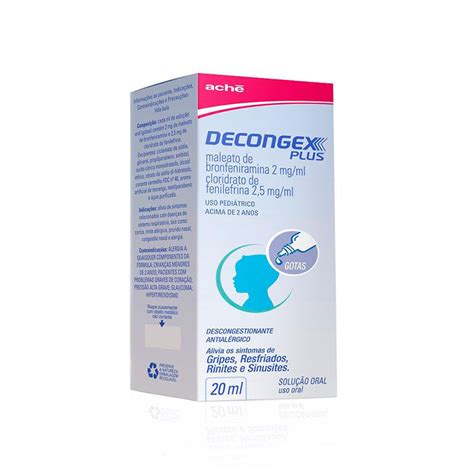 Decongex Plus Solução Gotas 20ml Para Que Serve Preço Bula