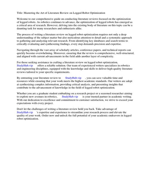 A Literature Review On The Optimization Of Legged Robots Pdf Kinematics Force