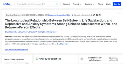 The Longitudinal Relationship Between Self Esteem Life Satisfaction