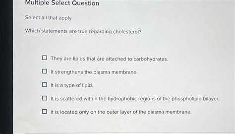 Solved Multiple Select Questionselect All That Applywhich