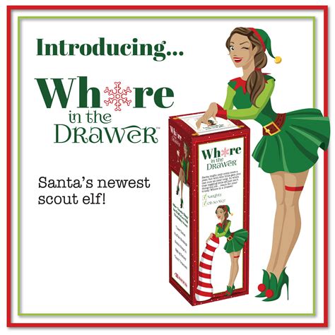 Whore In The Drawer Christmas Gag T Box Perfect To Hold Wine Liquor