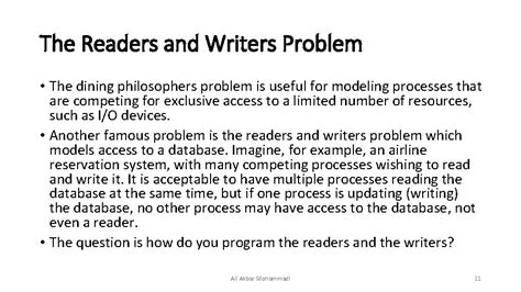 Inter Process Problems Classical Ipc Problems The Dining