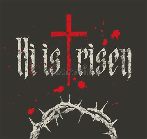 Vector Easter Banner With Blood Red Cross Stock Vector Illustration