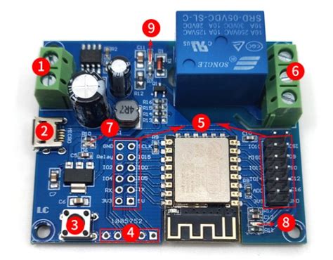 DC5 80V Power Supply ESP8266 WIFI Relay Module ESP 12F Development Boa Diymore