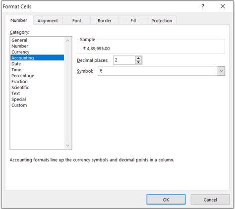 Accounting Format In Excel