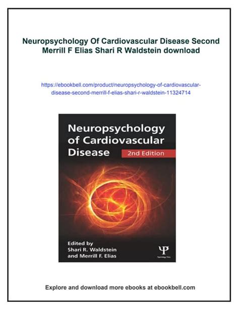 Neuropsychology Of Cardiovascular Disease Second Merrill F Elias Shari
