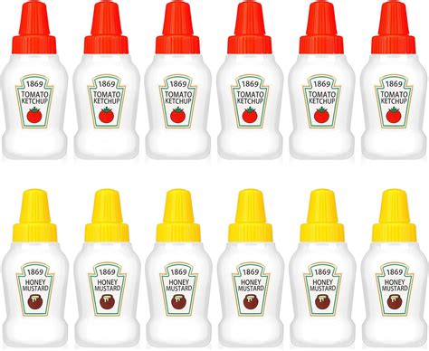 Pcs 25 Ml Mini Condiment Bottles Mini Ketchup Bottle Reusable Condiment