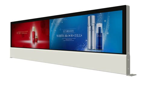 scalable dual sided stretched bar lcd display with bracket for mall