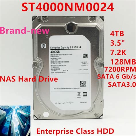 Seagate 4 테라바이트 35 용 새 원본 Hdd St4000nm0024 용 엔터프라이즈 클래스 Hdd 용 내부 Hdd 용 72k Sata 6 기가바이트초