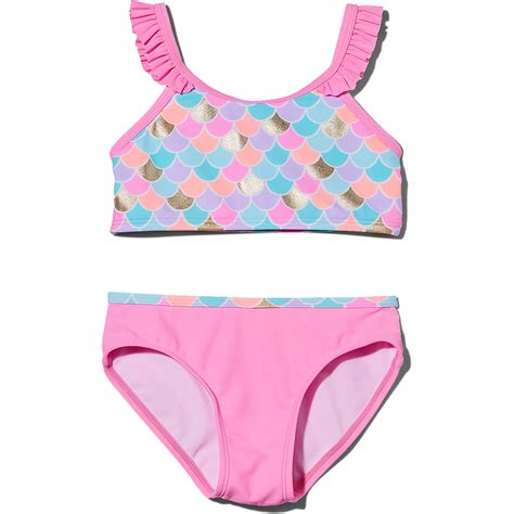 Orageous Girls 4 6x Mermaid Scales 2 Piece Bikini Academy
