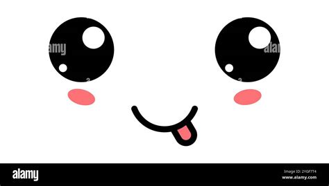 Happy Cute Kawaii Icon Stock Vector Image And Art Alamy