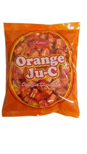 Round Sweet Solid Orange Candy With 6 Months Shelf Life Fat Contains