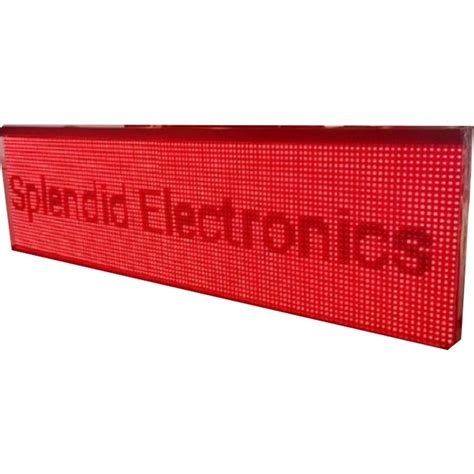 Wall Mounted P10 Red Color Scrolling LED Display At 1750 Sq Ft In Nagpur