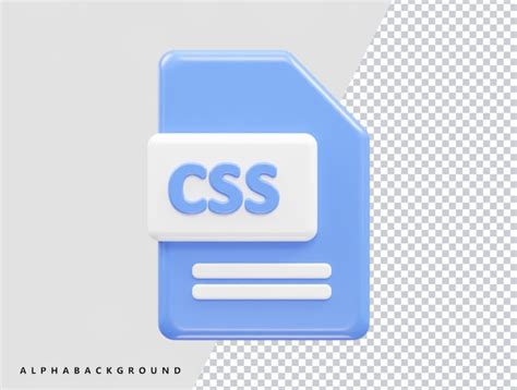 Premium PSD A Blue Folder With Css Written On It