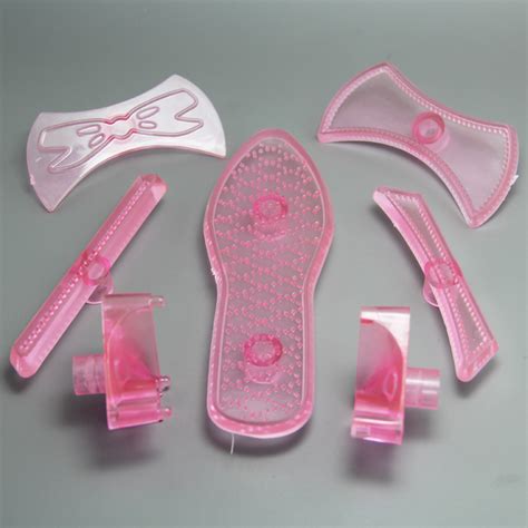 Hb0627 Plastic Lady Shoes Shape Stampes Set Fondant Embosser