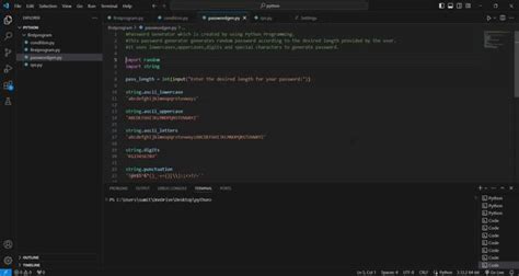 Completed Random Password Generator Task At Codsoft Sumit Samal Posted On The Topic Linkedin