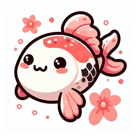 Premium Vector Cute Koi Fish Vector On White Background