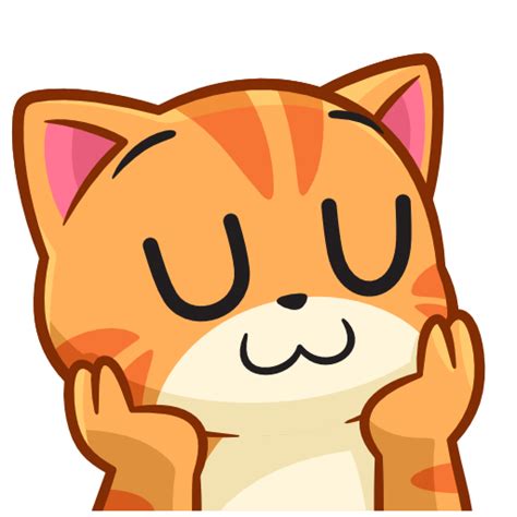 Orange Striped Cat Emoji Pack