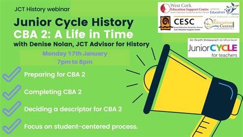 Jct History Webinar Cba 2 A Life In Time Post Primary