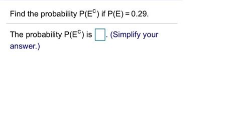 Solved Find The Probability P EC If P E The Chegg Com