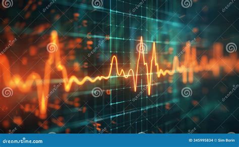 Conceptual Image Of A Heart Rate Graph Illustrating Exercise Intensity