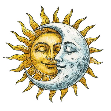 Sun And Moon Drawing Sun And Moon Drawing Simple