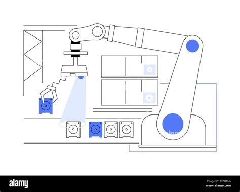 Sorting Robots Isolated Cartoon Vector Illustrations Stock Vector Image