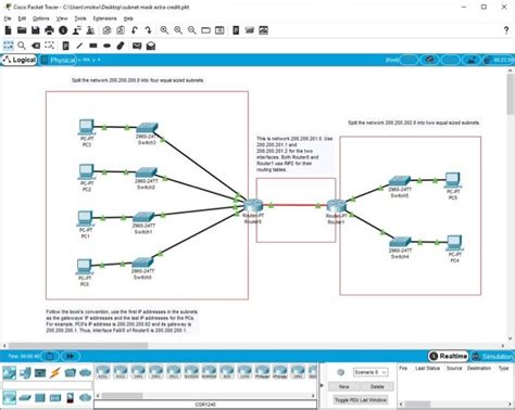Solved In Cisco Packet Tracer Split The Network Chegg Com